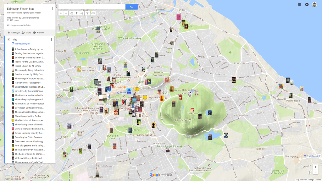 The Edinburgh Fiction Map, an activity from Edinburgh City Libraries ...