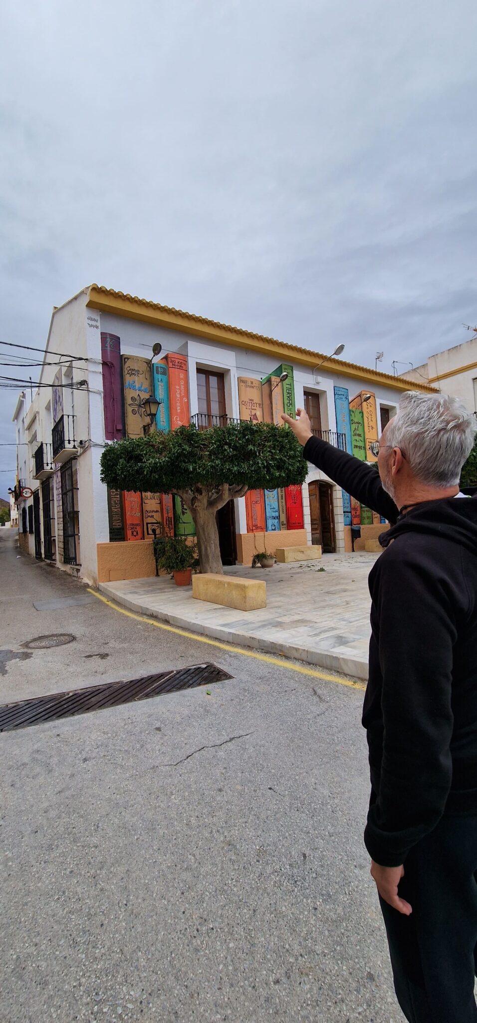 The impressive literary graffiti on Purchena public library façade ...